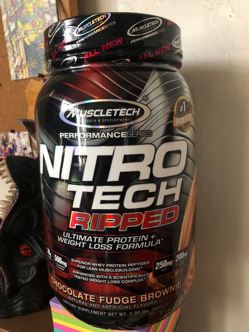 MuscleTech Nitro Tech Ripped Protein, Health & Nutrition, Health ...
