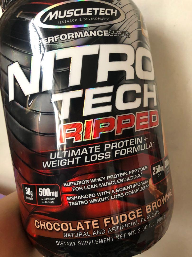 MuscleTech Nitro Tech Ripped Protein, Health & Nutrition, Health ...