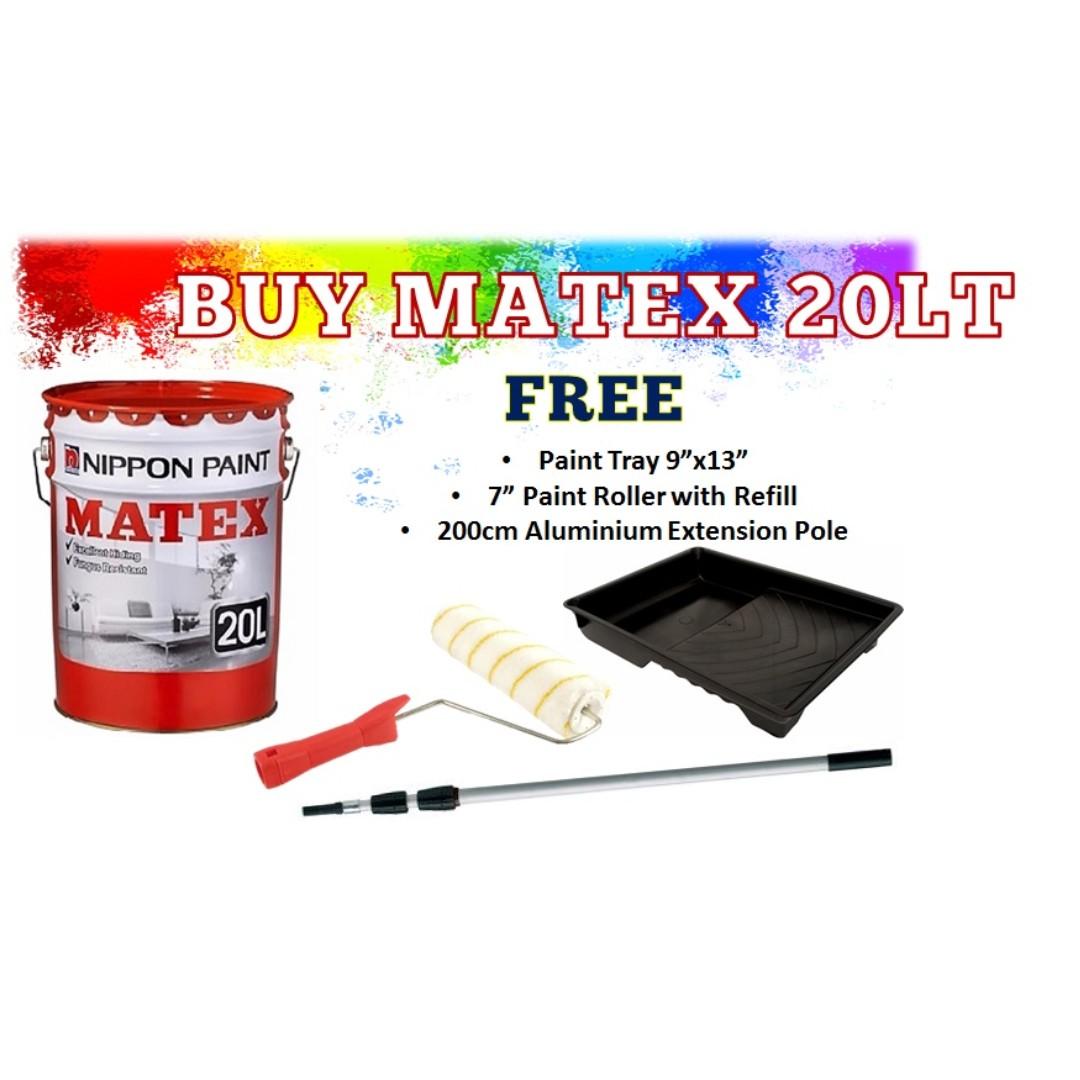 NIPPON MATEX/ BERGER white paint 7lt and 20lts/ Interior Wall Paint ...