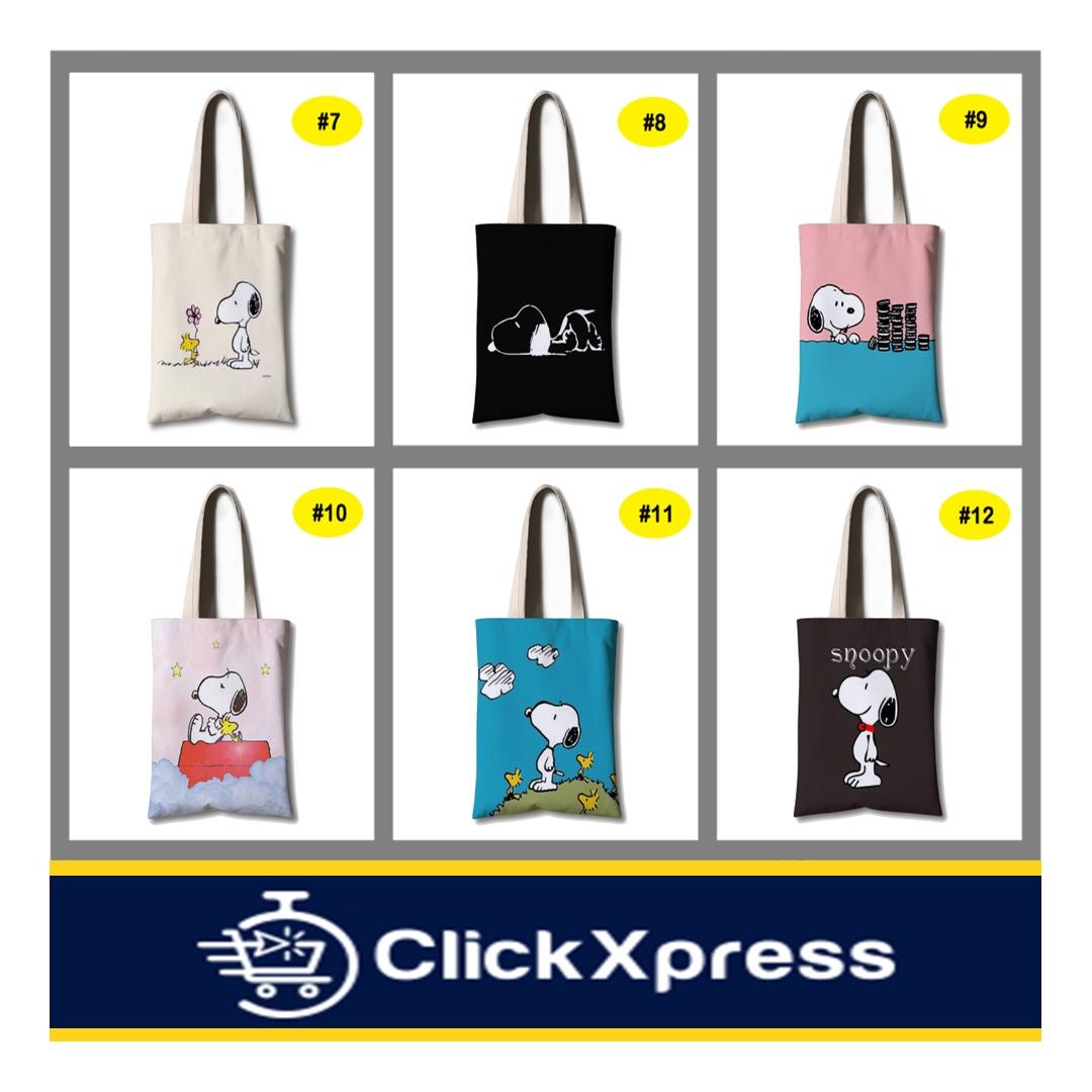 SNOOPY TOTE BAG! Various designs with 3 DIFFERENT SIZES*11:11 &Perfect ...