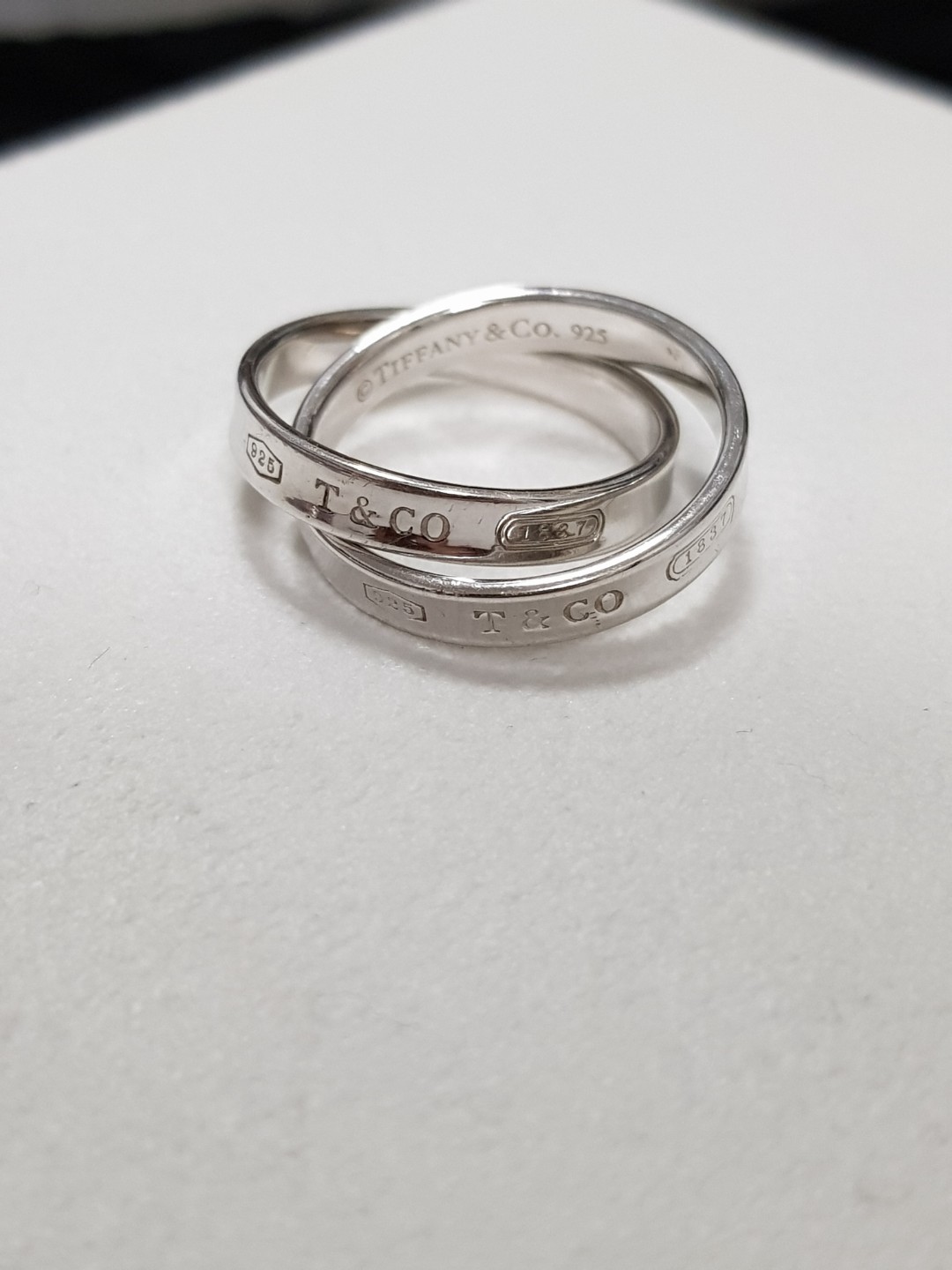 Tiffany Interlocking 1837 silver ring, Women's Fashion, Jewelry ...