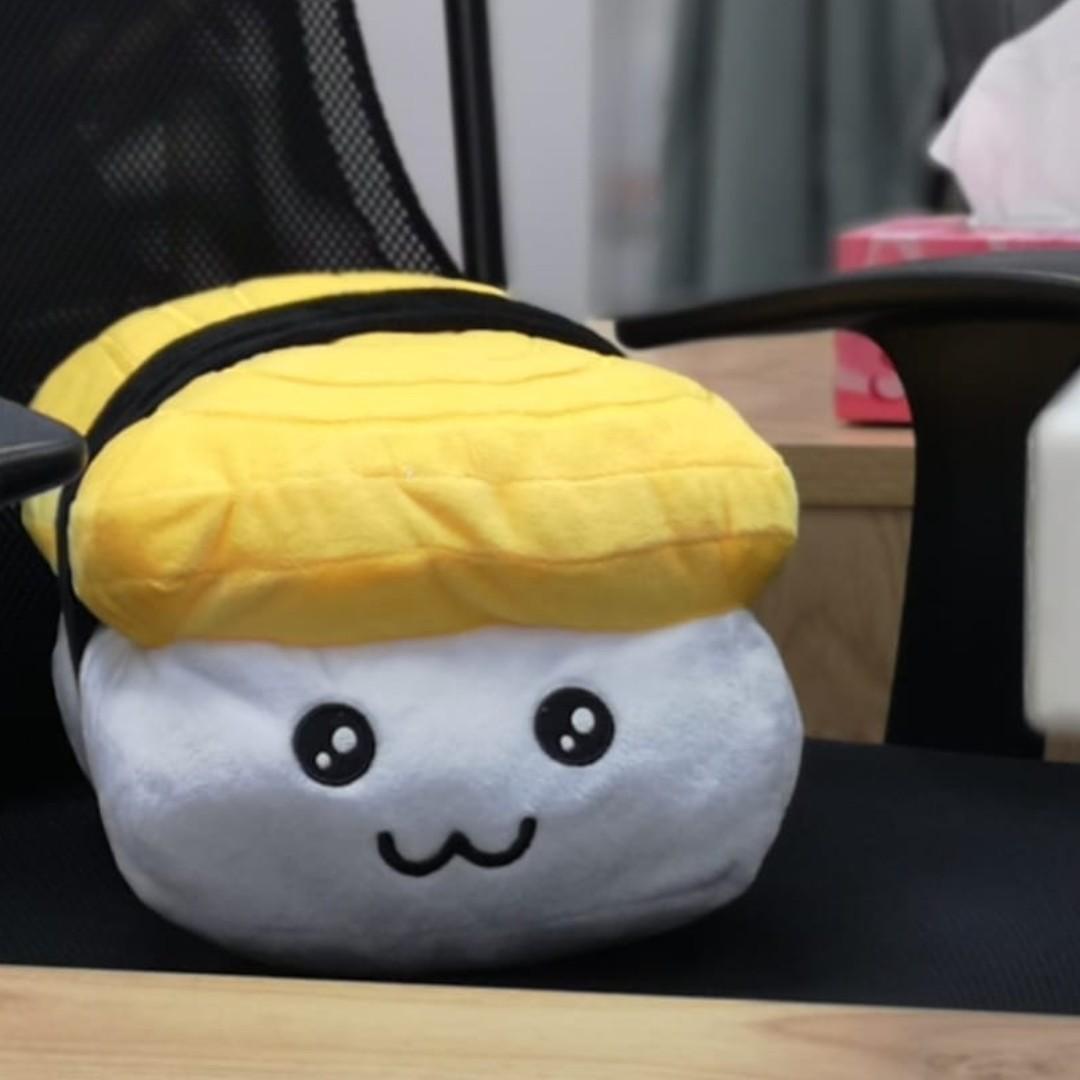 Umisushi Happy Tamago Sushi Plushie and Tote Bag Set, Furniture & Home ...