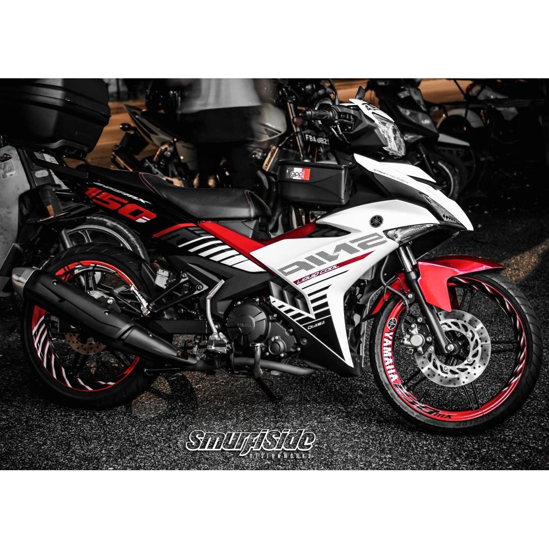 YAMAHA SNIPER Y15 FULL PRINTED RIM WRAP, Motorcycles, Motorcycle ...