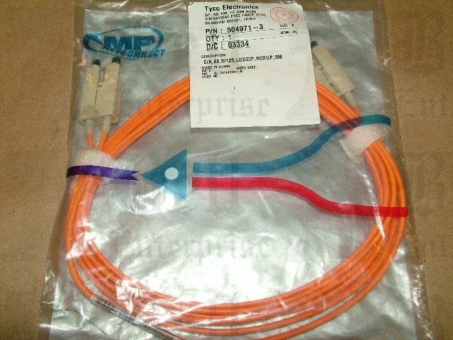 AMP NETCONNECT FIBER OPTIC SC-SC DUPLEX PATCH CORD 3 METER CABLE ...