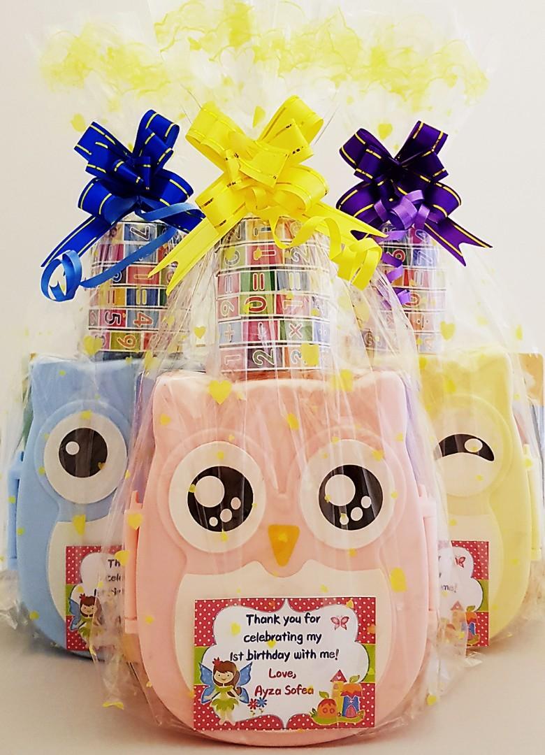 Children birthday goodie bag, party goody bag, owl lunchbox for kids ...