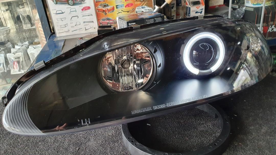 Eclipse Projector CCFL Halo Angel Eyes Projector Headlight Smoke defrd ...