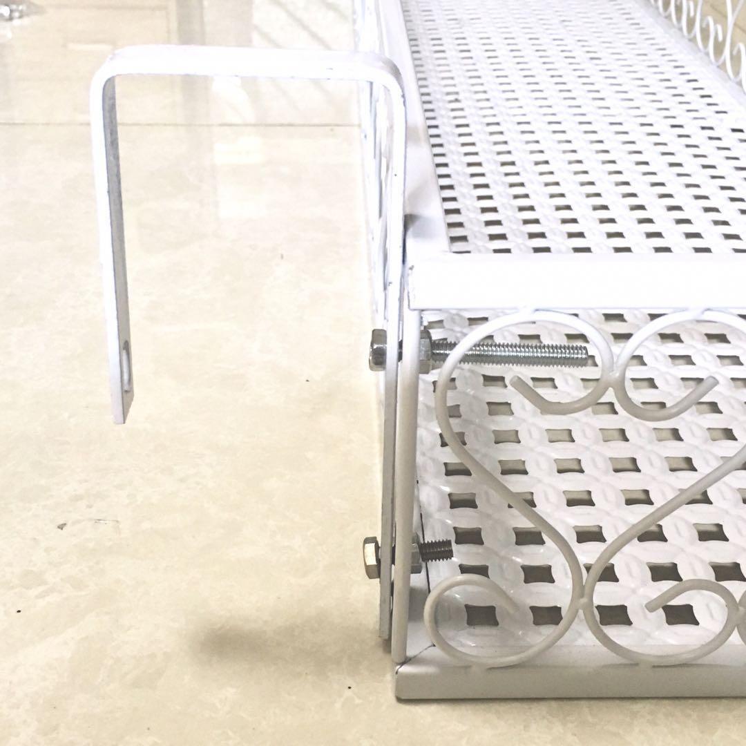 Flower Rack Corridor Balcony Railing Parapet Hanging Tray Plant Planter ...