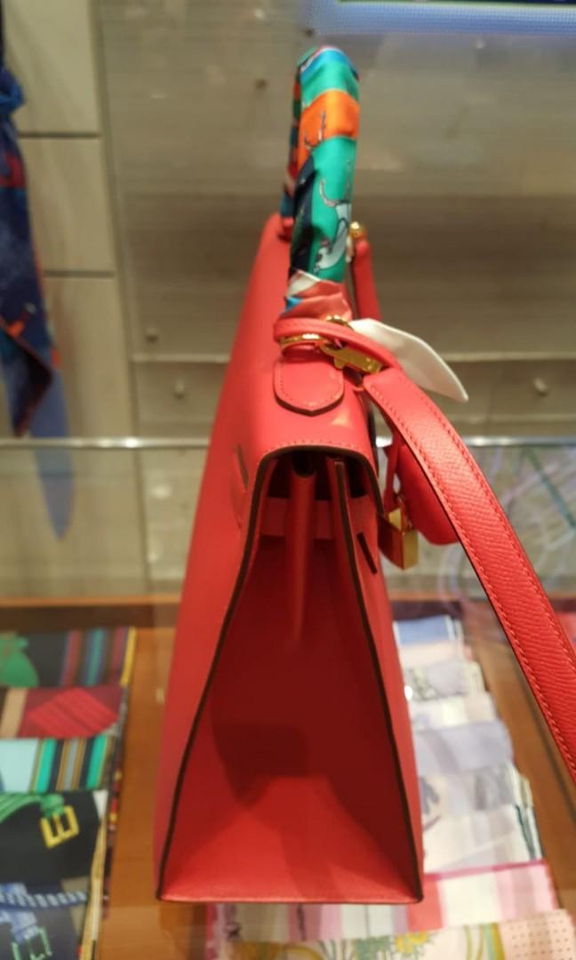 Hermes Kelly 32 Stamp A Epsom Rouge Tomato, Luxury, Bags & Wallets on ...