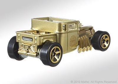 Hot wheels Larry Wood 50 Anniversary Bone Shaker Gold, Hobbies & Toys, Toys & Games on Carousell