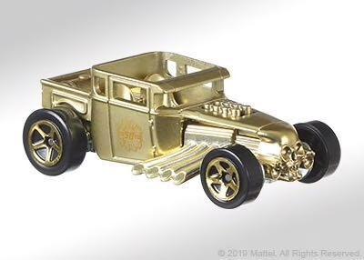 Hot wheels Larry Wood 50 Anniversary Bone Shaker Gold, Hobbies & Toys, Toys & Games on Carousell