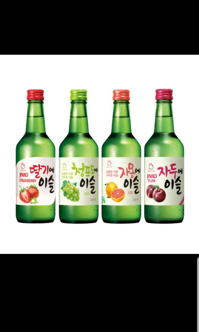 Jinro Flavoured Soju Set, Food & Drinks, Alcoholic Beverages on Carousell