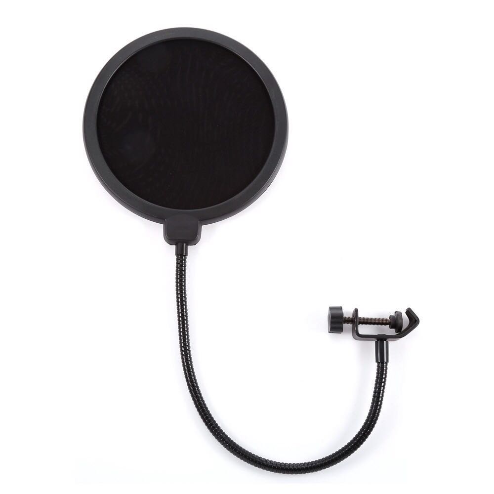 MPF - 6 6-Inch Clamp On Microphone Pop Filter Bilayer Recording Spray ...
