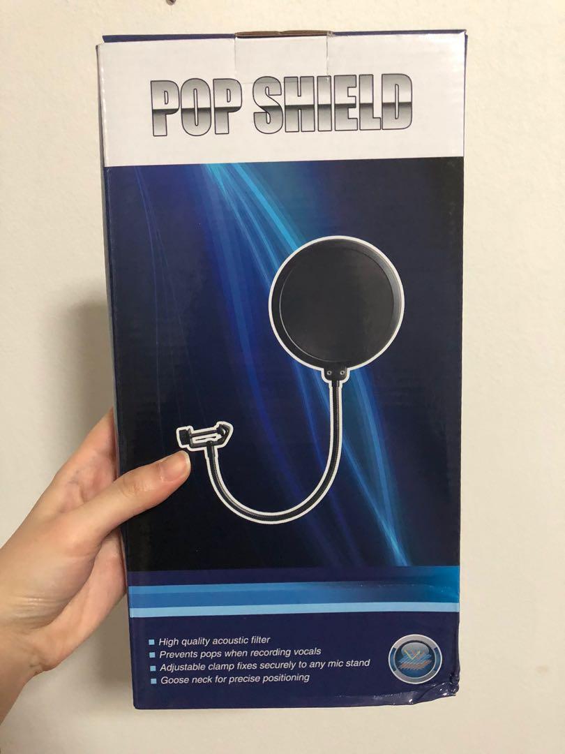 MPF - 6 6-Inch Clamp On Microphone Pop Filter Bilayer Recording Spray ...