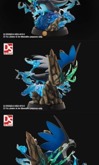 [READY STOCK] DS STUDIOS Pokemon Statue Mega Charizard X, Hobbies ...