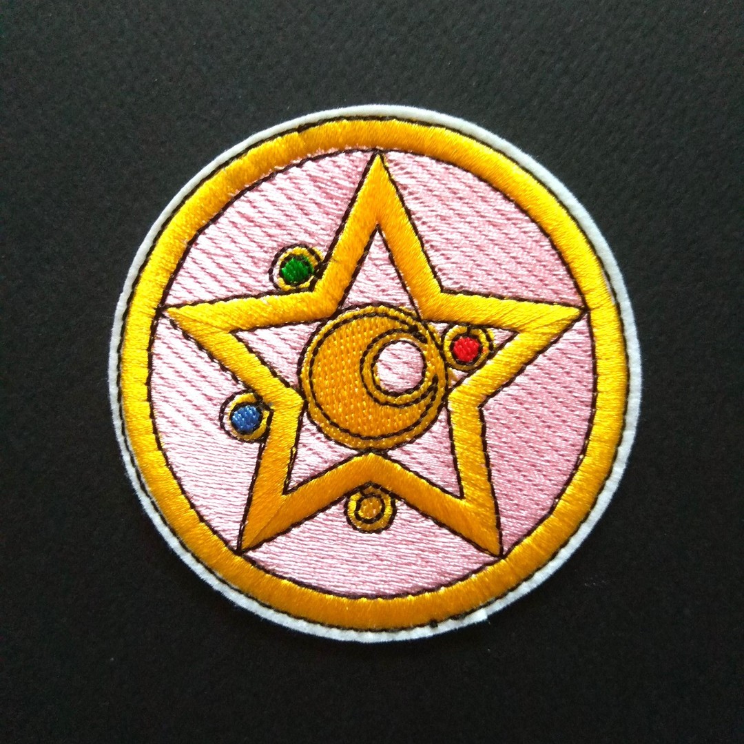 Sailor Moon Logo Crest Iron On Patch, Hobbies & Toys, Stationery ...