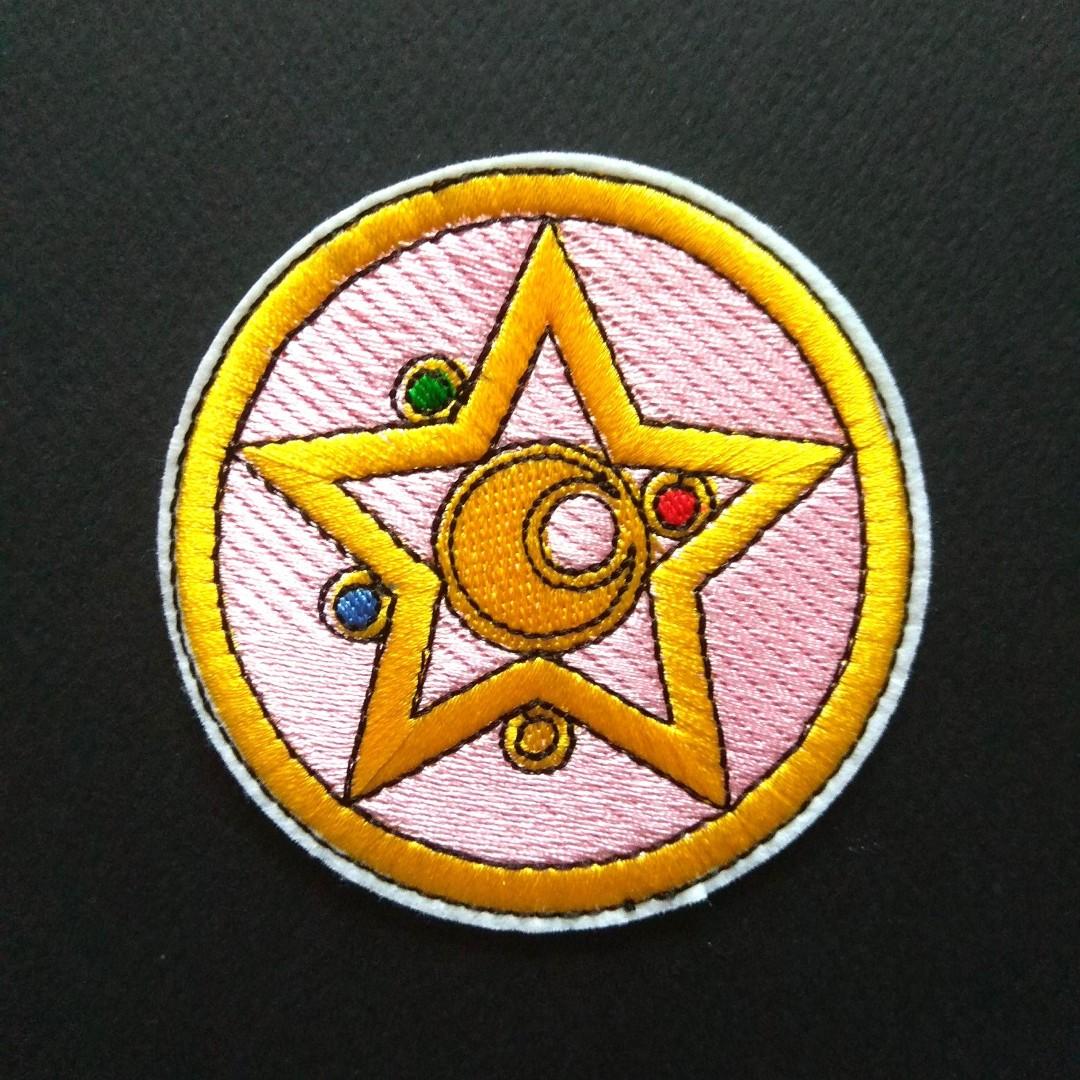 Sailor Moon Logo Crest Iron On Patch, Hobbies & Toys, Stationery ...