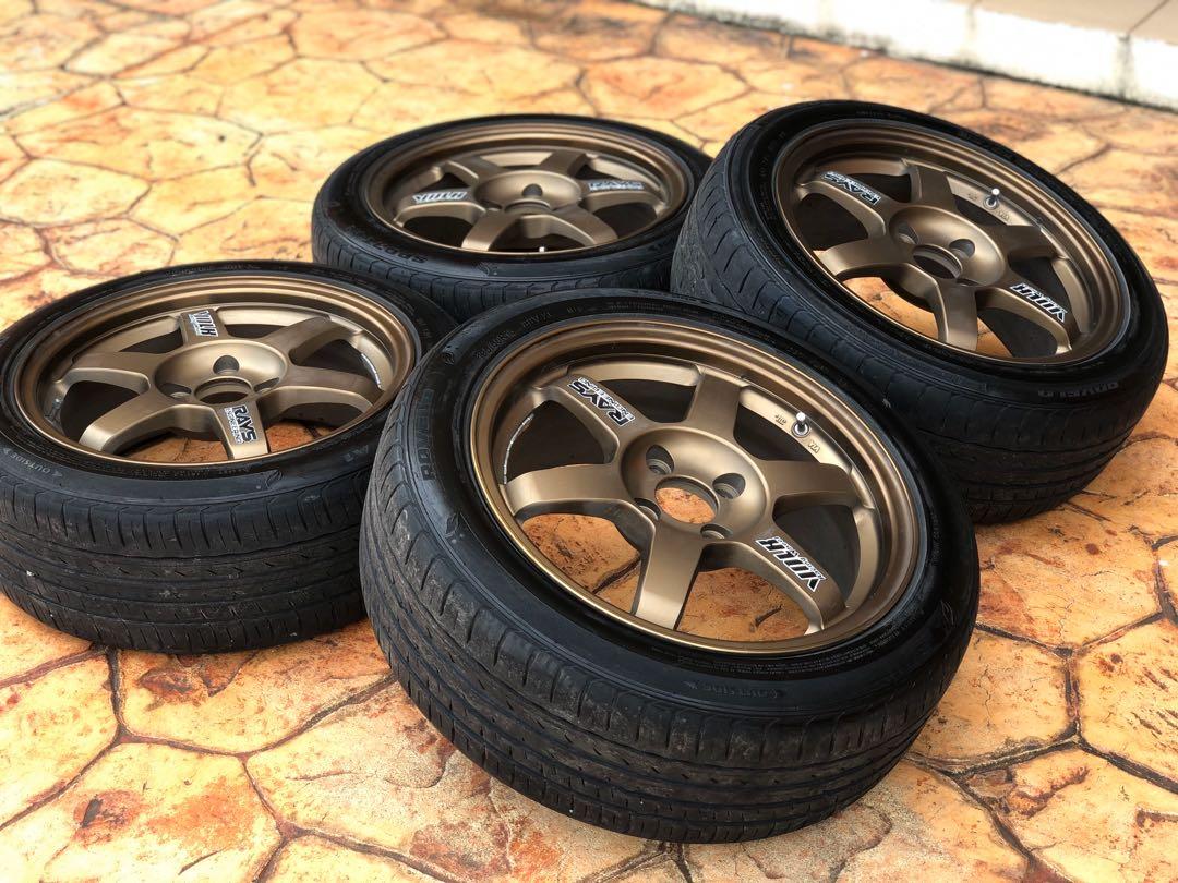 Sport Rim TE37 Thailand 16 pcd100, Auto Accessories on Carousell