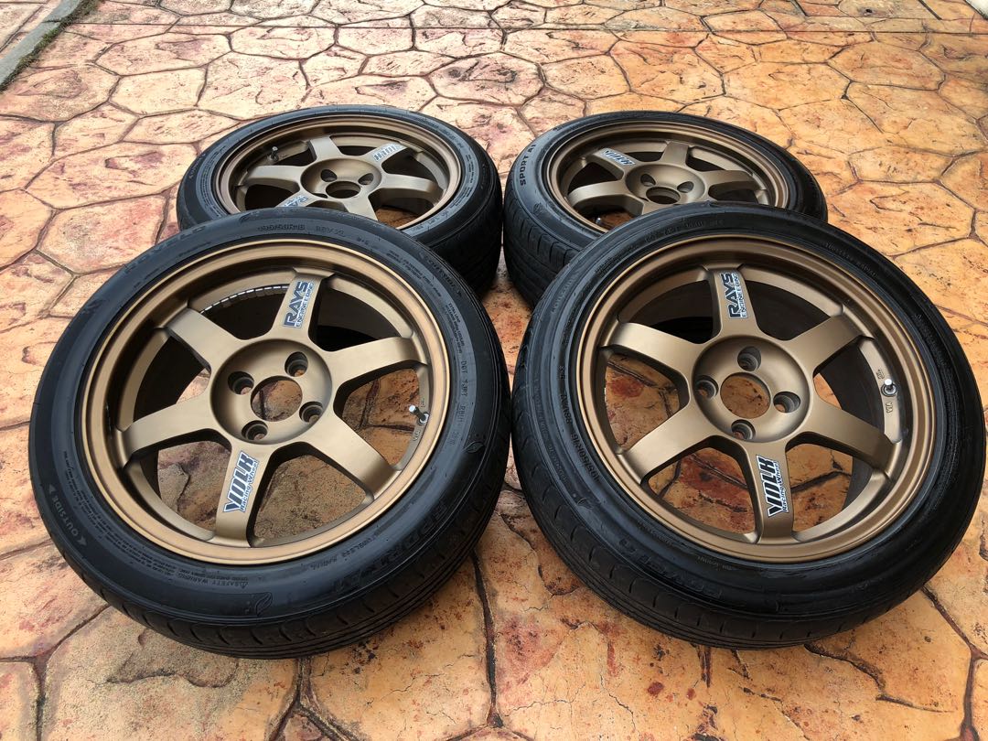Sport Rim TE37 Thailand 16 pcd100, Auto Accessories on Carousell