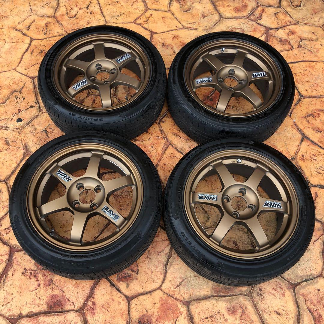 Sport Rim TE37 Thailand 16 pcd100, Auto Accessories on Carousell