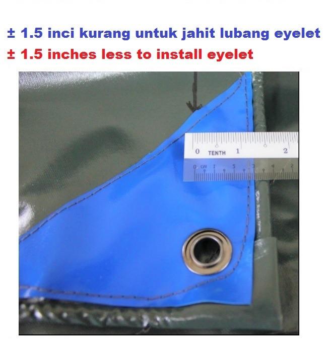 Super A Nylon 8ft x 12ft Olive OD PVC Tarpaulin Vinylon Ready Made ...