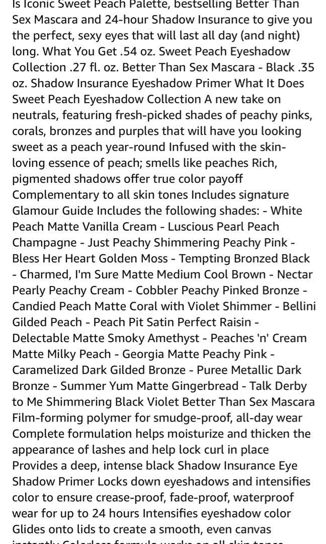 Too Faced Life’s a Peach ULTIMATE Eye Collection Set, Beauty & Personal ...