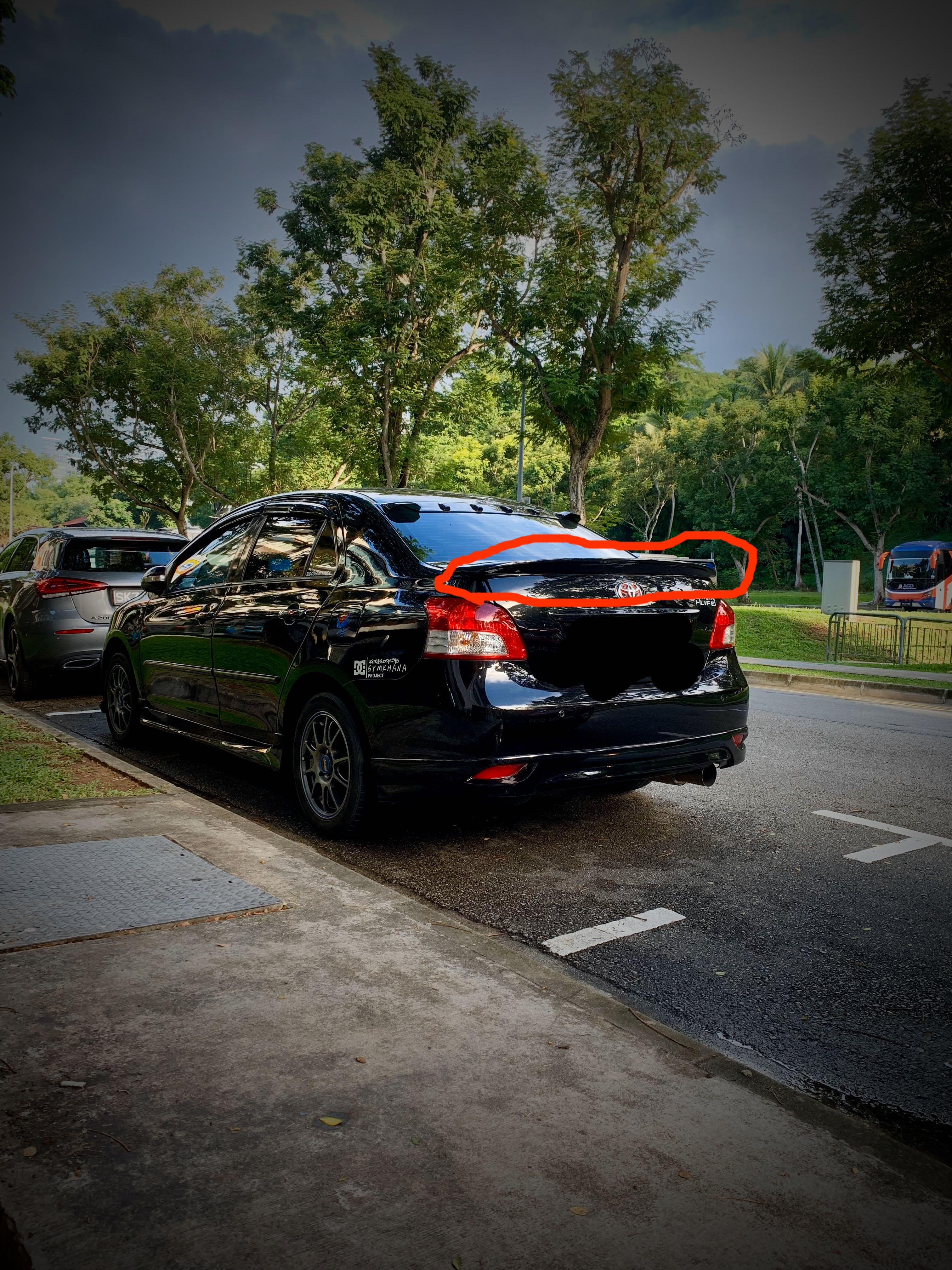Toyota Vios Spoiler, Car Accessories, Accessories on Carousell