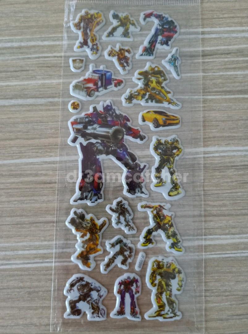 Transformers stickers, Hobbies & Toys, Stationery & Craft, Art & Prints ...