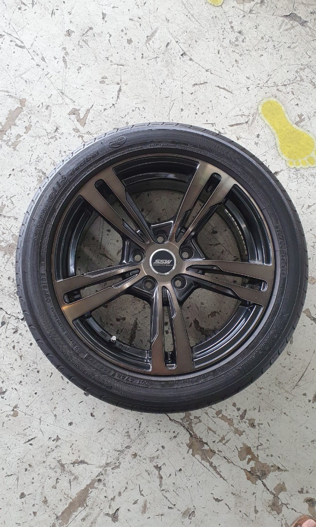 17" SSW rims + Yokohama Advan DB V551 215/50/17, Car Accessories, Tyres ...