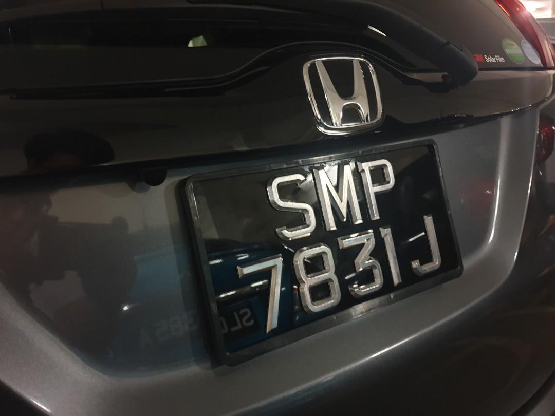 LTA Compliant Aluminium Chrome 3D Pop Up Number Plates **730 Positive ...