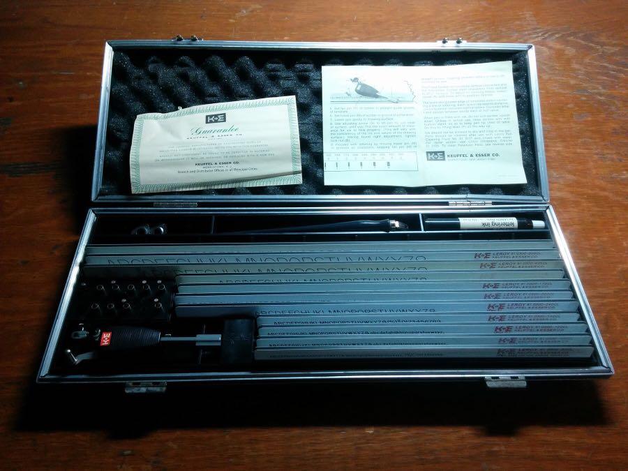 Architectural leroy lettering set k/e, Hobbies & Toys, Stationary ...