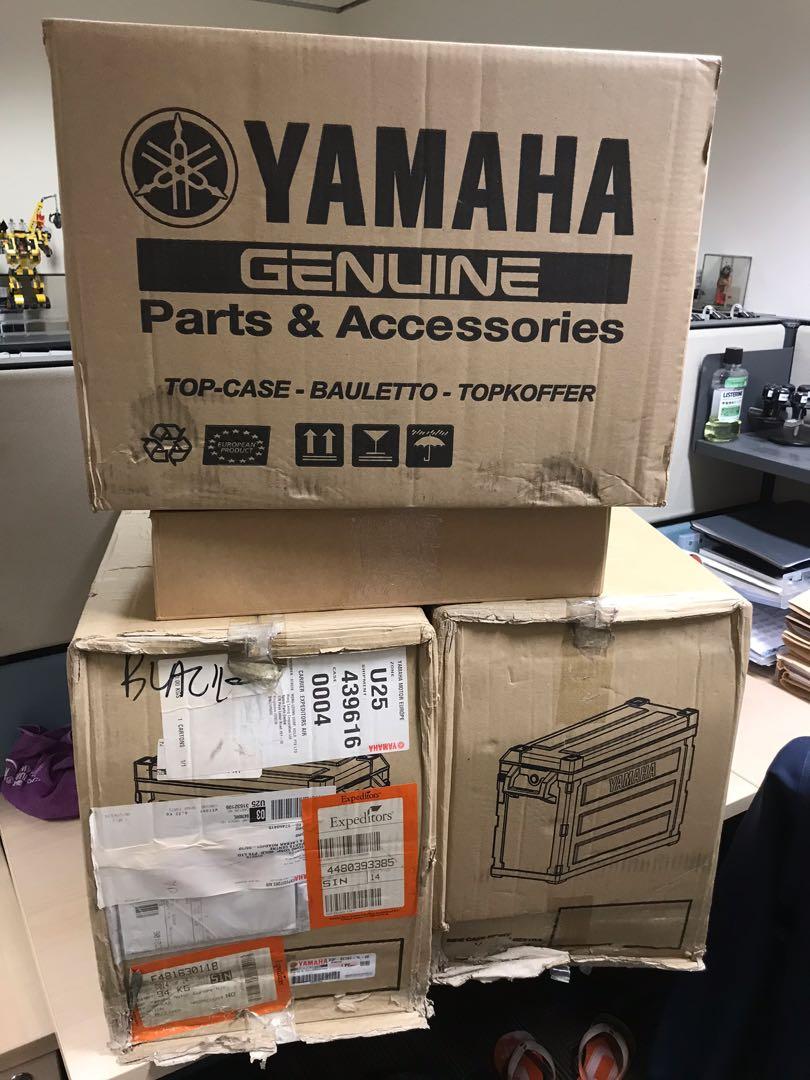 Brand new set of Original Yamaha Top Box and Side Panniers (black ...