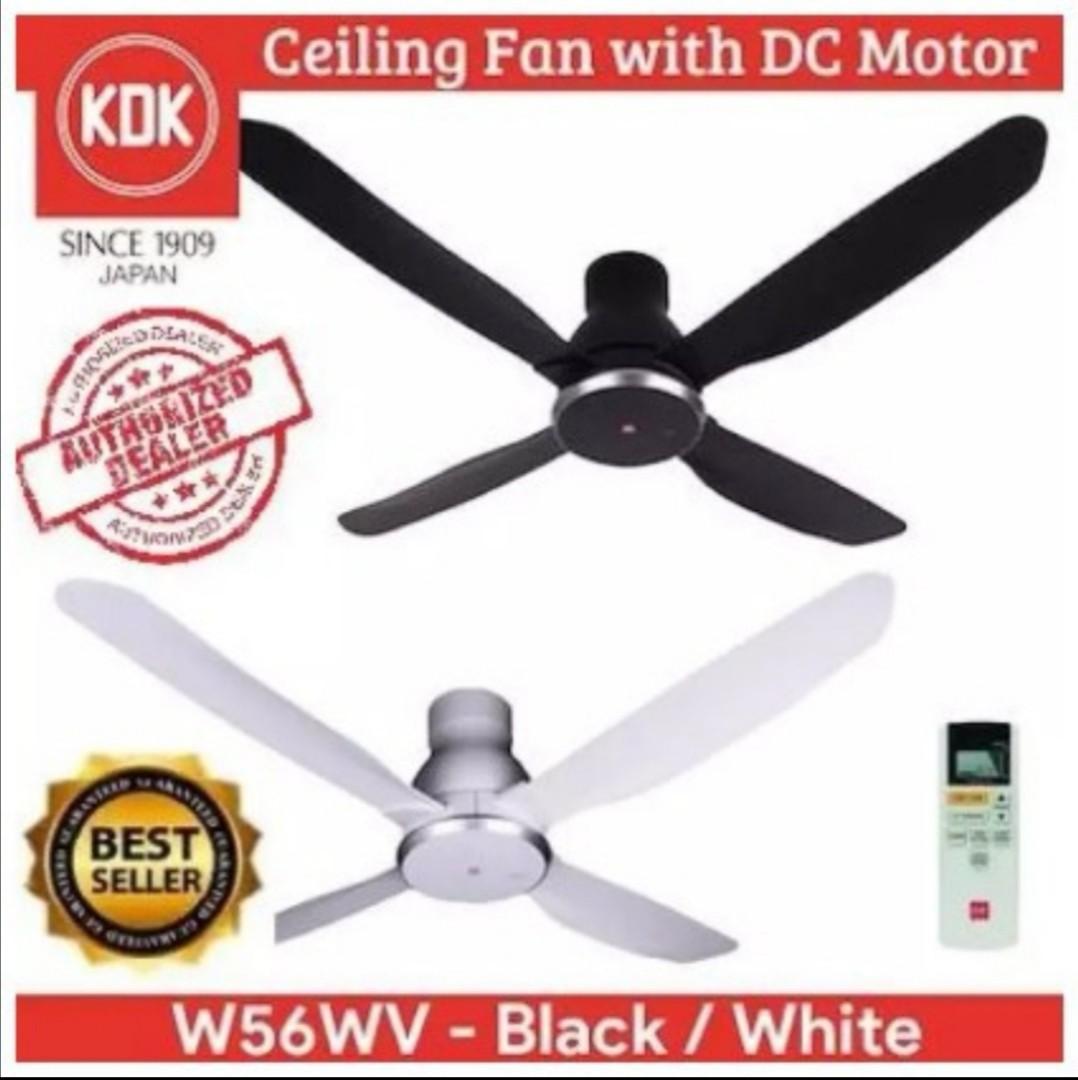 Kdk W56WV 56inch 4 blade DC Motor Fan, Furniture & Home Living ...