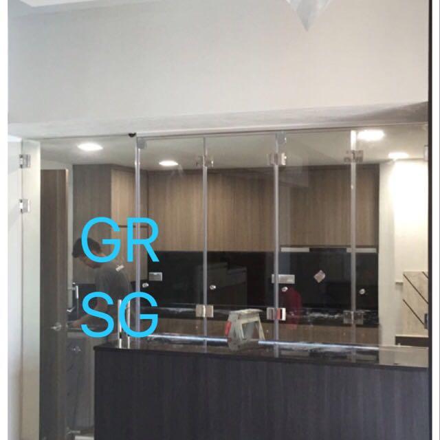 Kitchen glass partition solution in tempered glass- PM formmore info ...