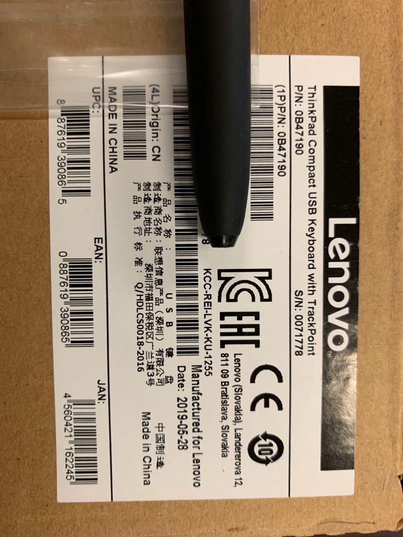 Lenovo Thinkpad USB keyboard w trackpoint, Computers & Tech, Laptops ...