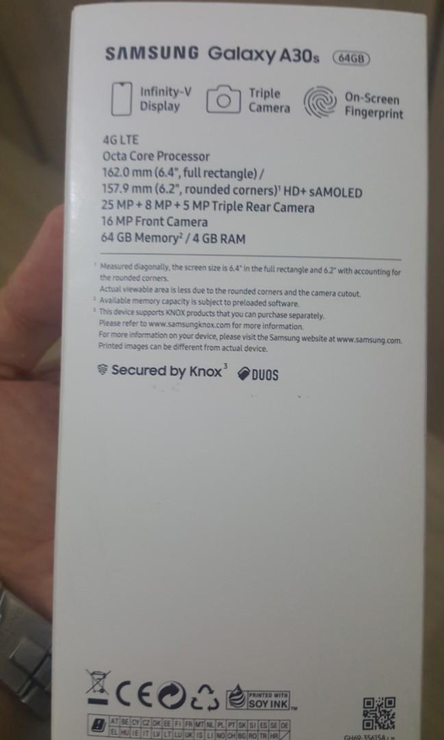 New Galaxy A30s, Black cover, box unopened, Mobile Phones & Gadgets ...