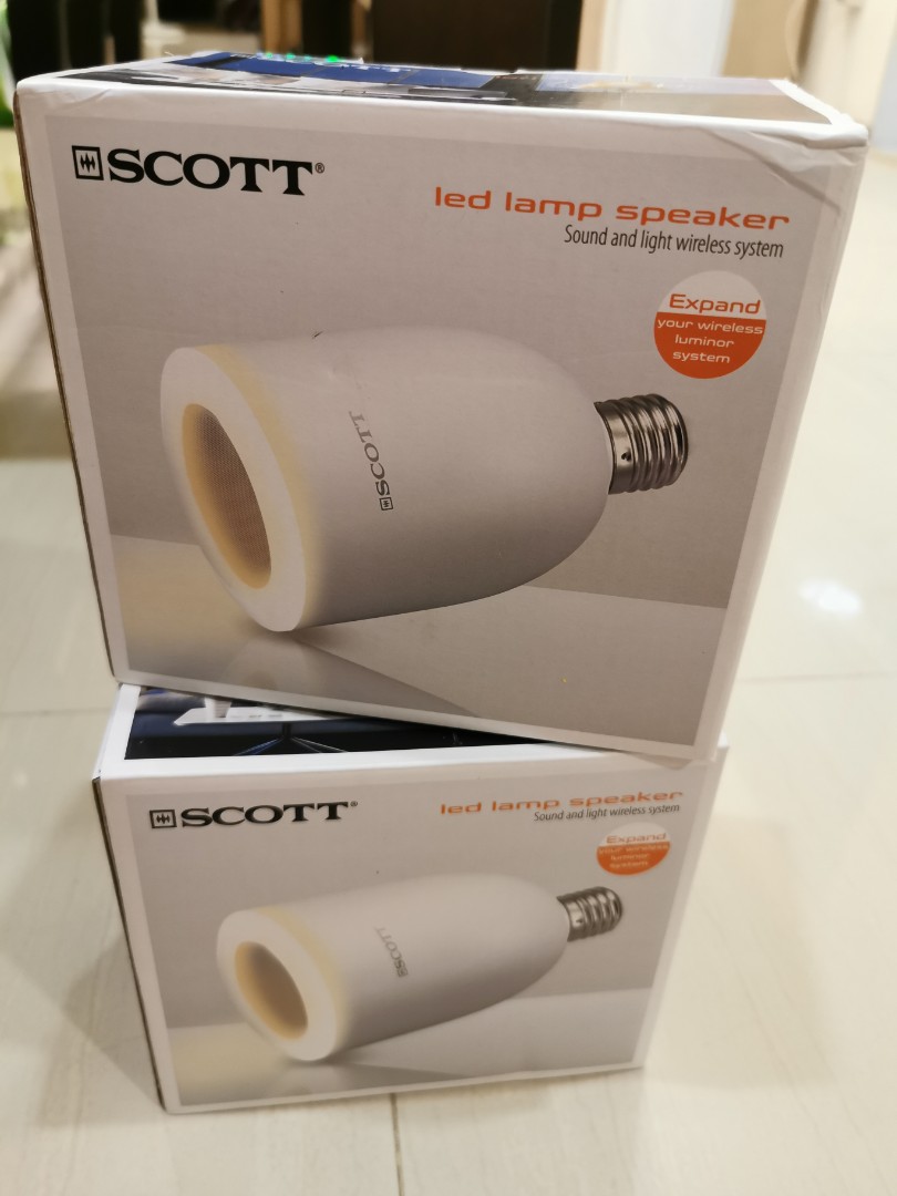 Scott LED lamp speaker, Furniture & Home Living, Lighting & Fans ...
