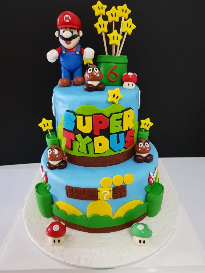 Super Mario Cake, Food & Drinks, Homemade Bakes on Carousell