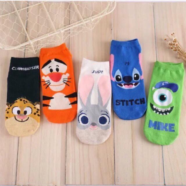 3D Printed Animal Cartoon Character Ankle Socks Foot Socks Foot Cover ...