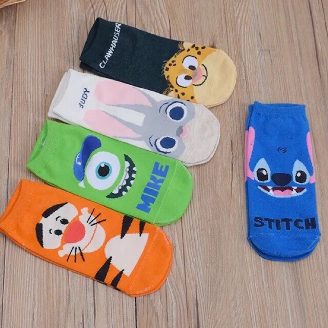 3D Printed Animal Cartoon Character Ankle Socks Foot Socks Foot Cover ...