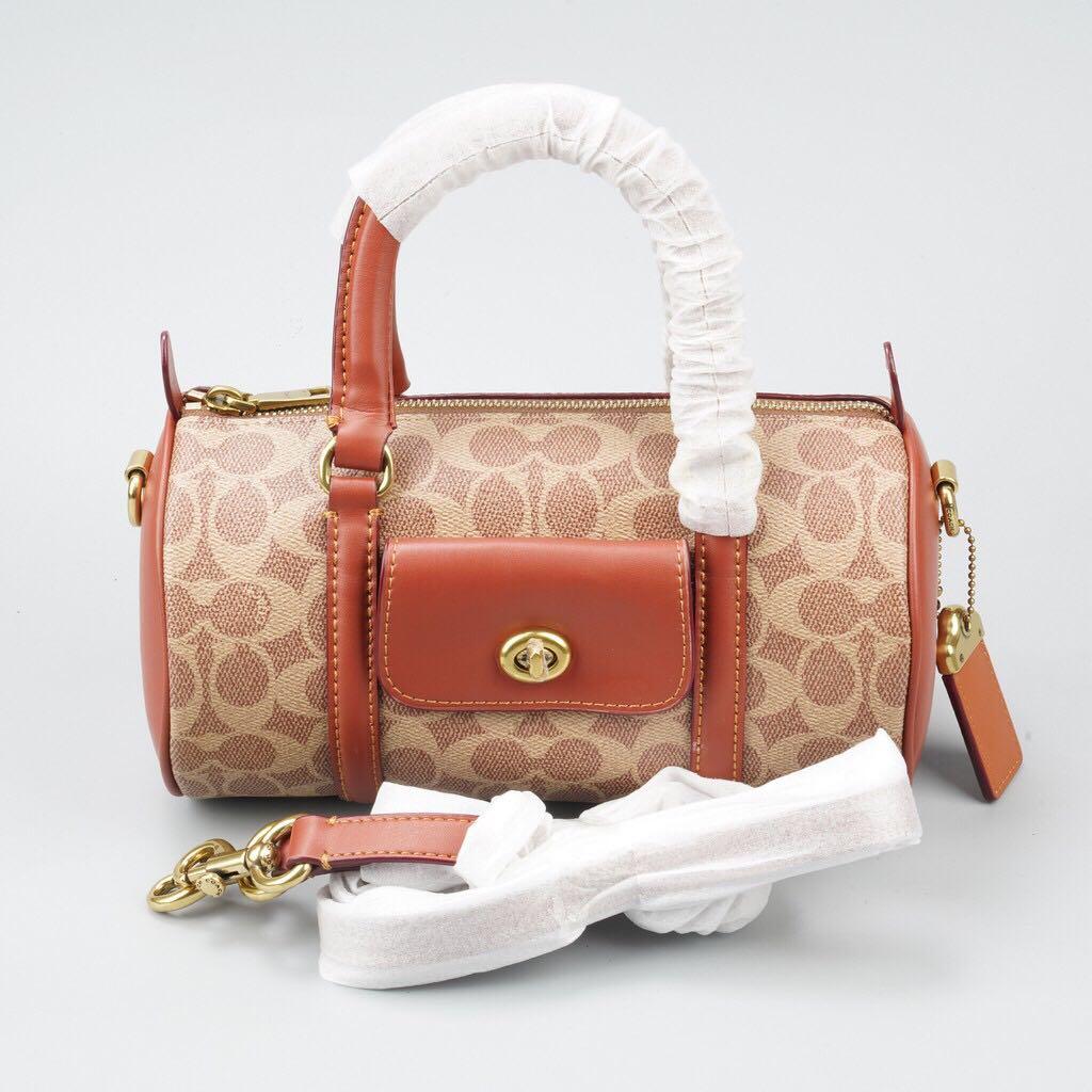 Coach Barrel Bag, Fesyen Wanita, Tas & Dompet di Carousell