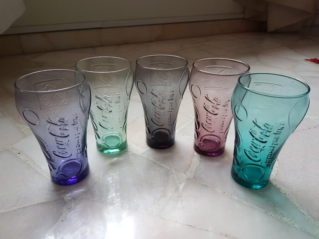Coca Cola Glass Cups, Furniture & Home Living, Kitchenware & Tableware ...