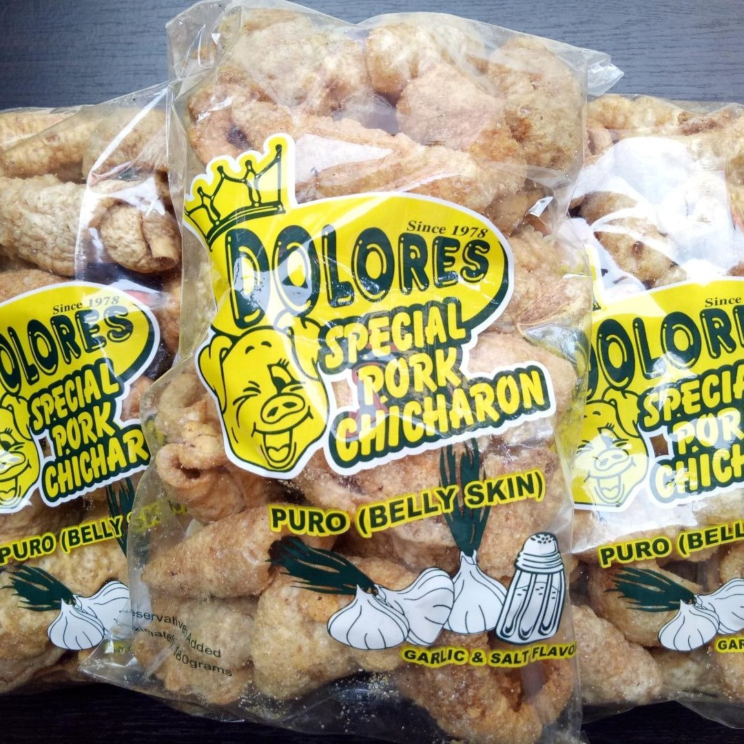 Dolores Special Pork Chicharon Puro Belly Skin 180G (GARLIC & SALT ...
