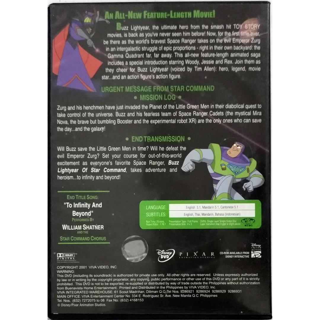 Buzz Lightyear Of Star Command The Adventure Begins Dvd