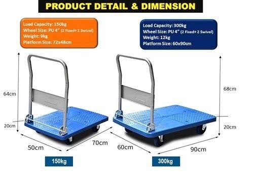HEAVY DUTY PVC PLATFORM TROLLEY /HAND TRUCK 150KG/300KG, Everything ...