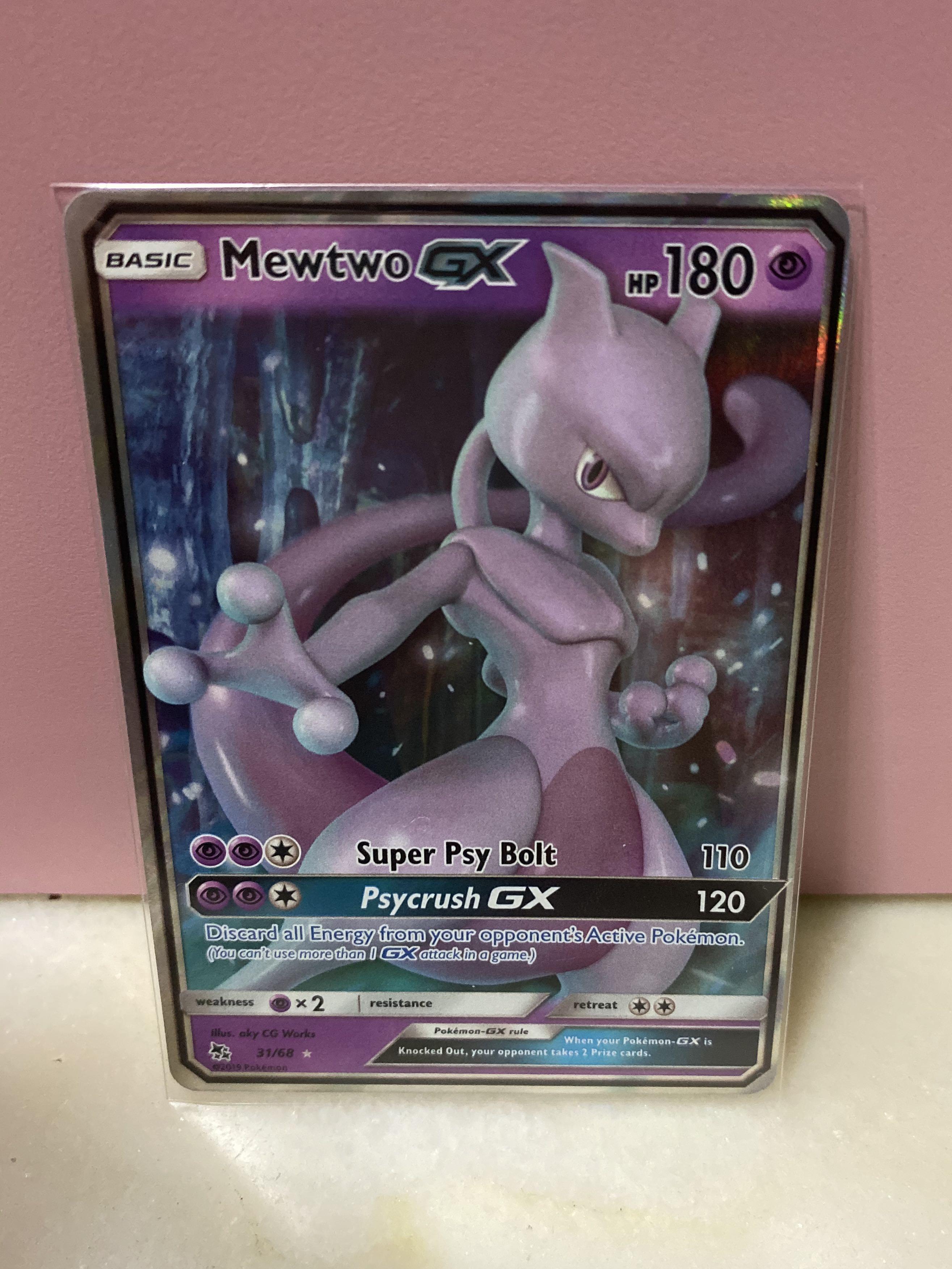 Hidden Fates Mewtwo GX, Toys & Games, Board Games & Cards on Carousell