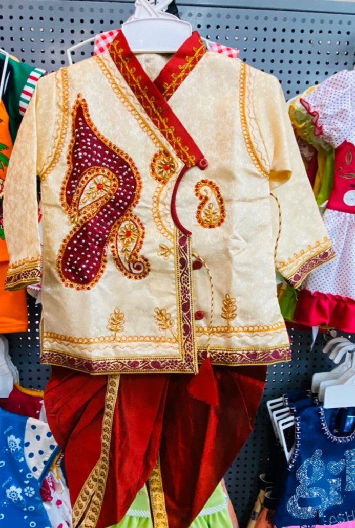 Indian traditional costume boy/ deepavali costume, Babies & Kids ...