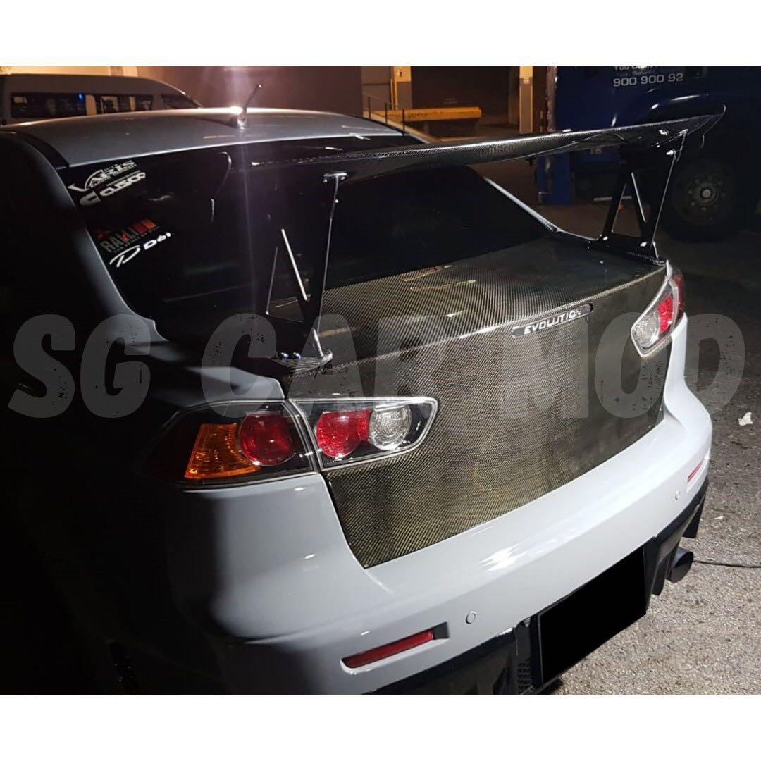 JS Racing GT Wing Spoiler (Black/Carbon Fiber), Car Accessories ...