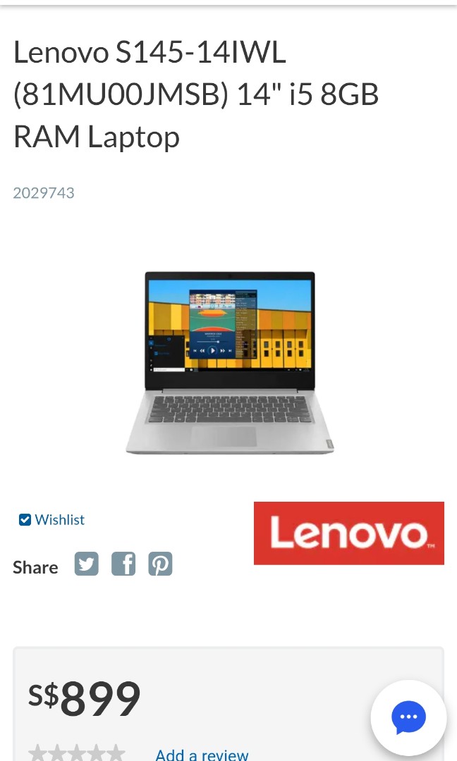 Lenovo IdeaPad S145-14IWL 81MU Core i5 8G 512GB SSD FHD 14 inch ...