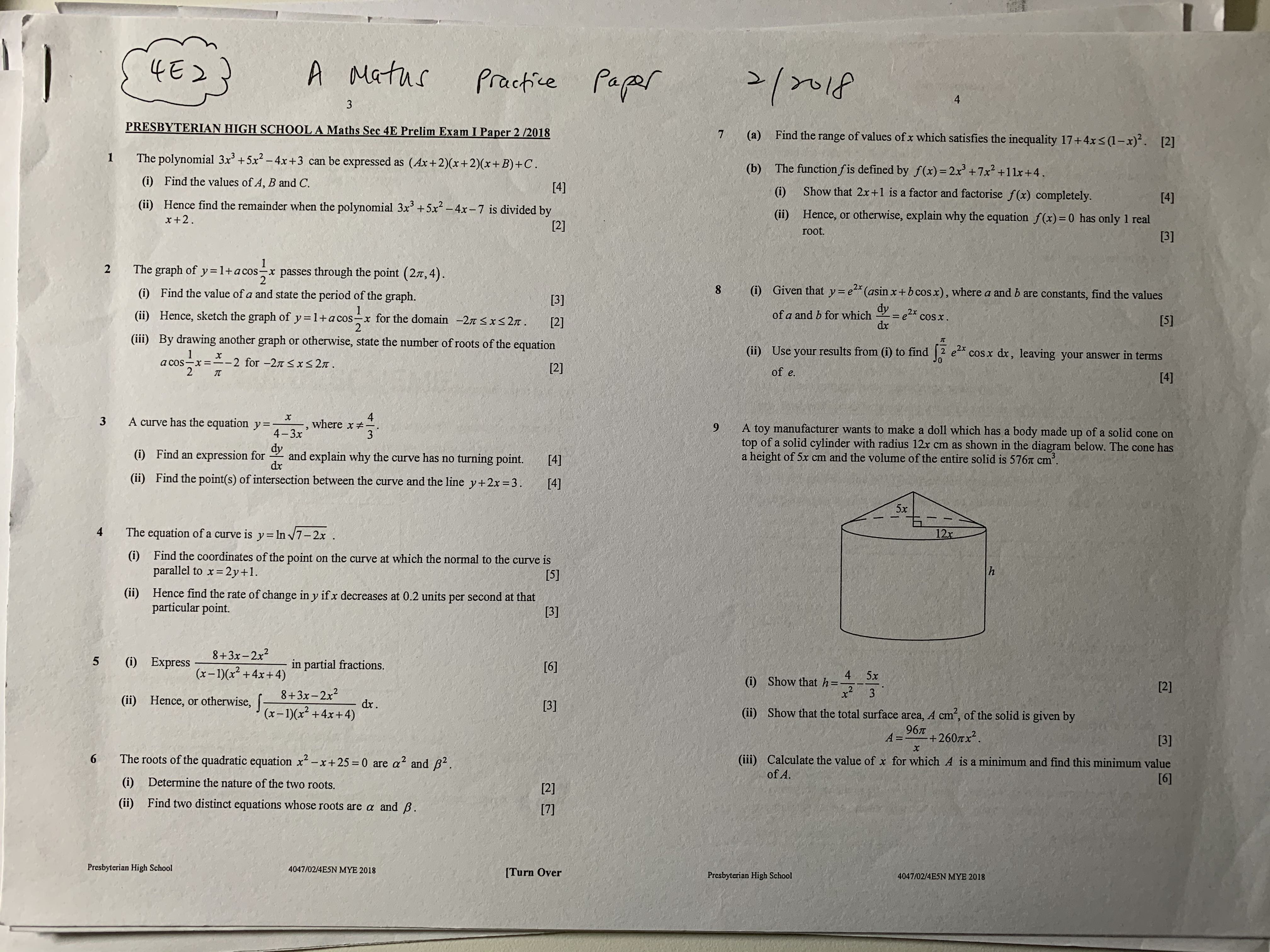[O LEVEL] AMATH PRELIM PAPERS #MRTHougang #MRTSengkang, Hobbies & Toys ...
