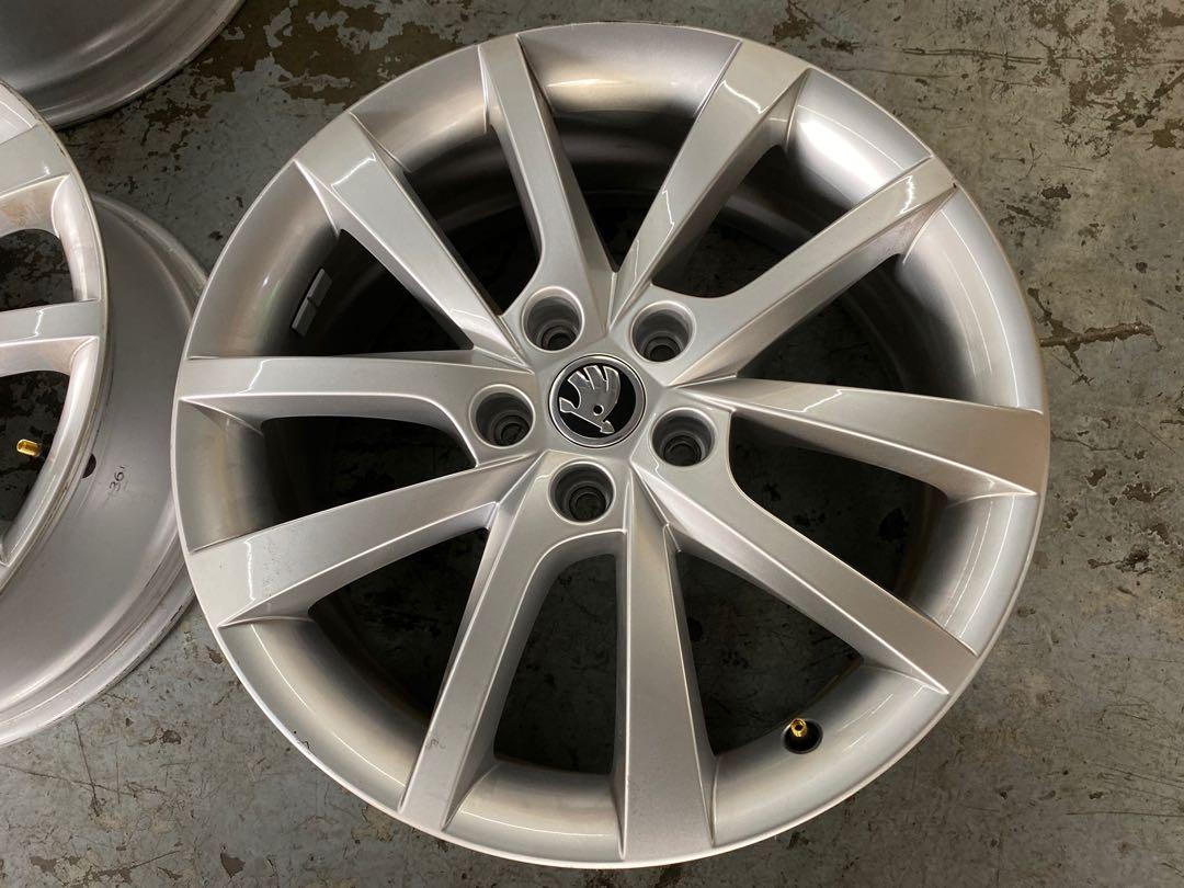 Original 18 Skoda Rims, Car Accessories, Tyres & Rims on Carousell